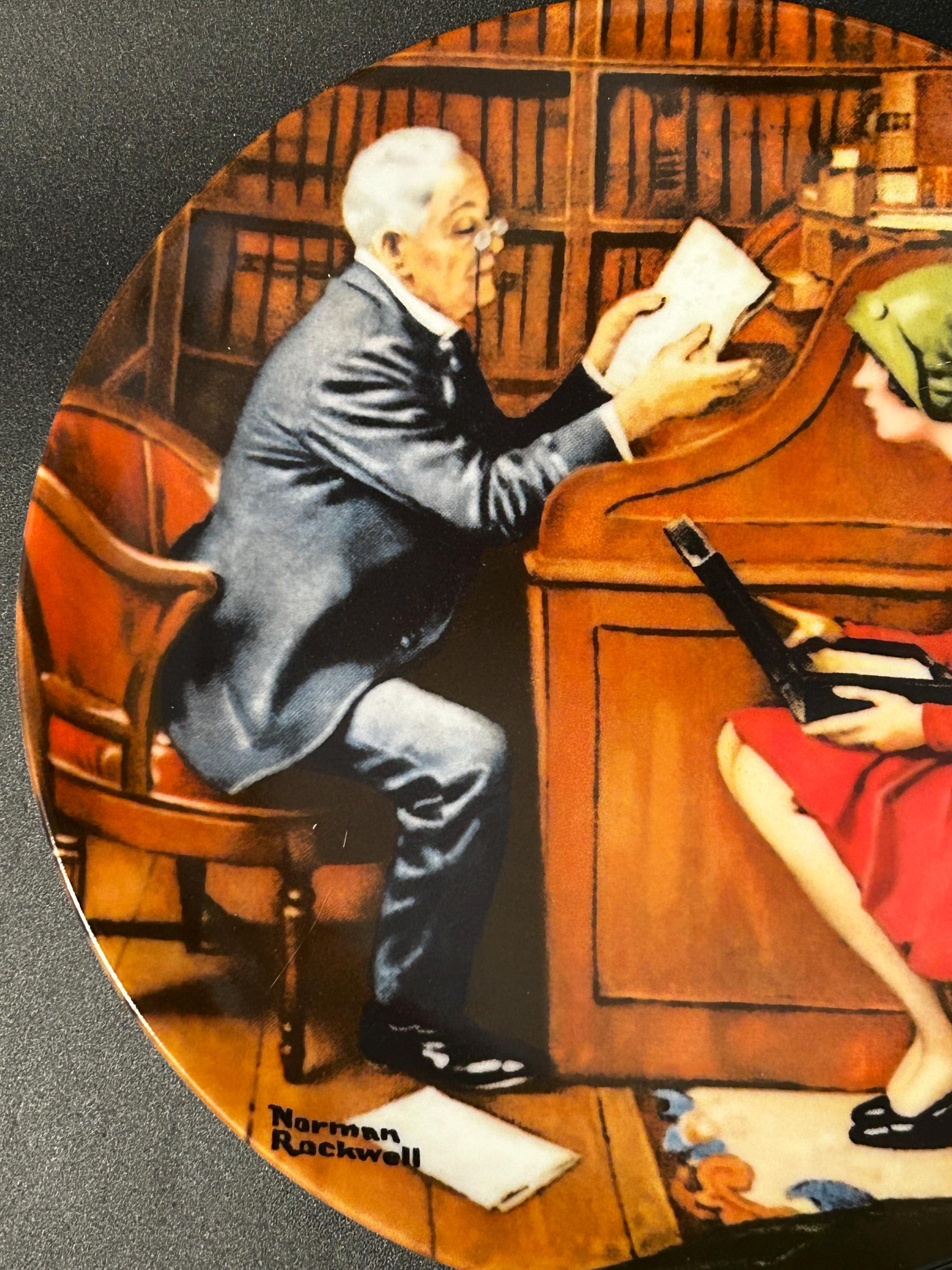 Vintage Norman Rockwell “the Professor” Plate - Etsy