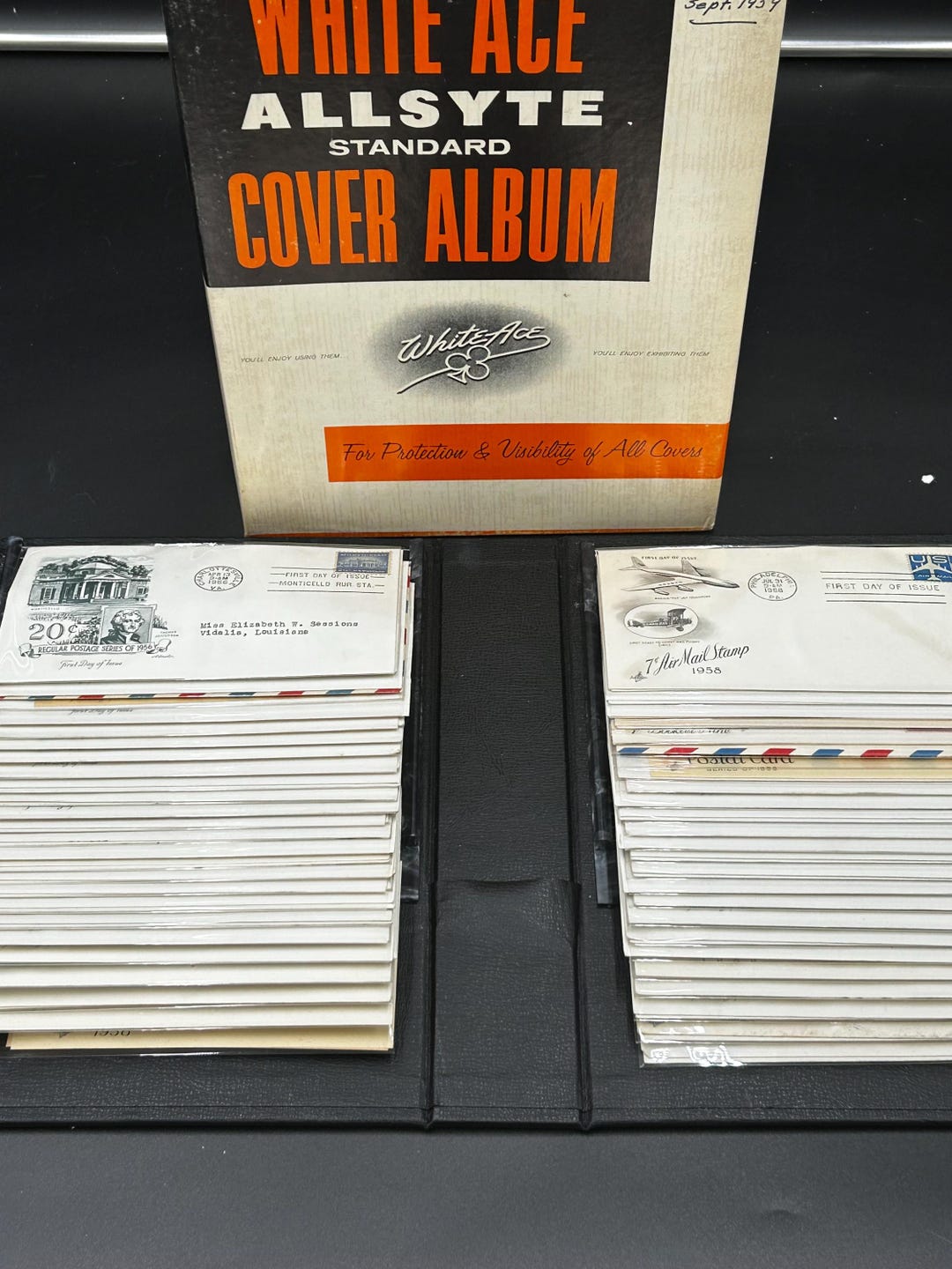 Vintage U.S. Stamps First Day Issue Cover Album Apr. 1956 - Sep. 1959 ...