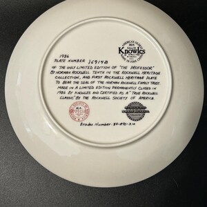 Vintage Norman Rockwell “the Professor” Plate - Etsy