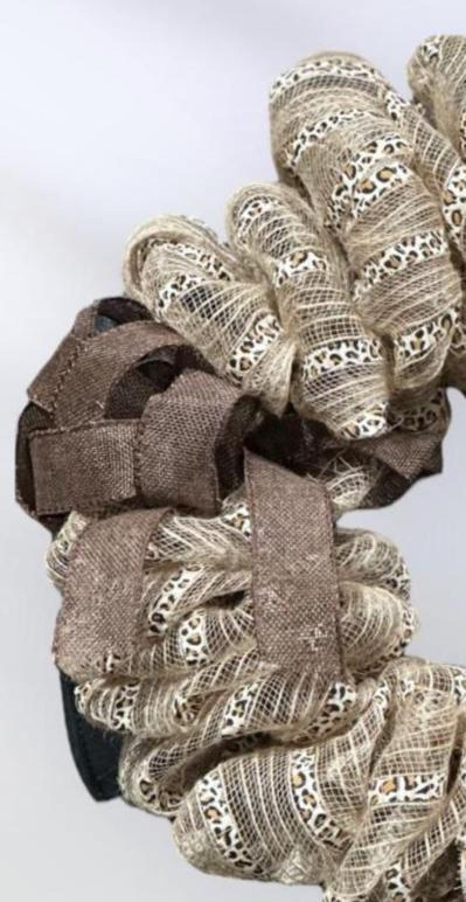 Burlap and Cheetah Wreath, Mesh Wreath With Burlap & Cheetah Print ...