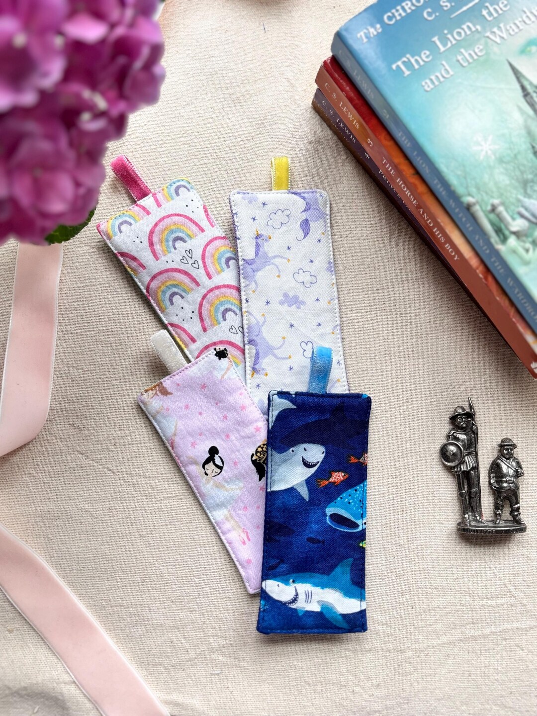 Mini Kids Bookmarks – Rainbow, Unicorn, Ballerina, Shark - Etsy