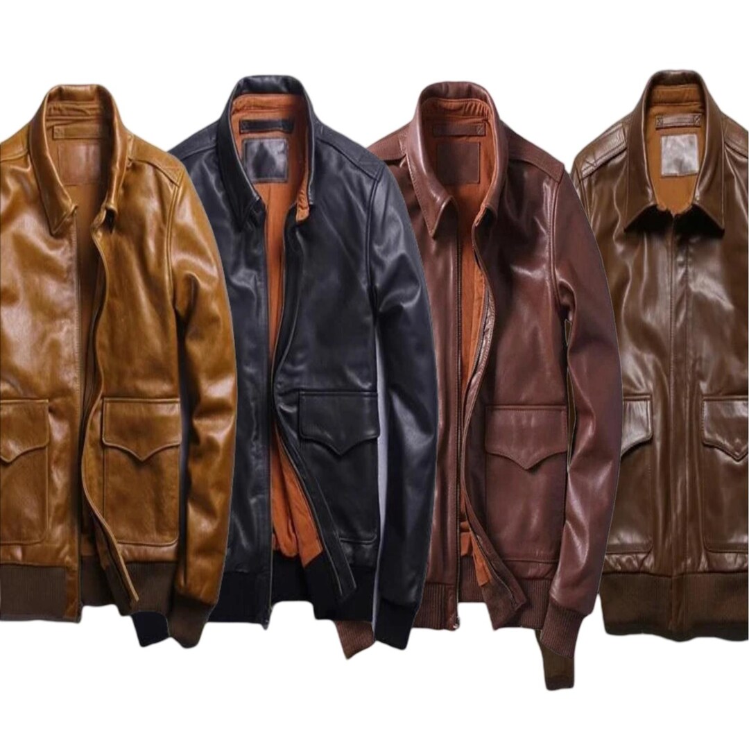 Lambskin Leather Jacket Homemade Genuine Casual Biker Racing Vintage ...