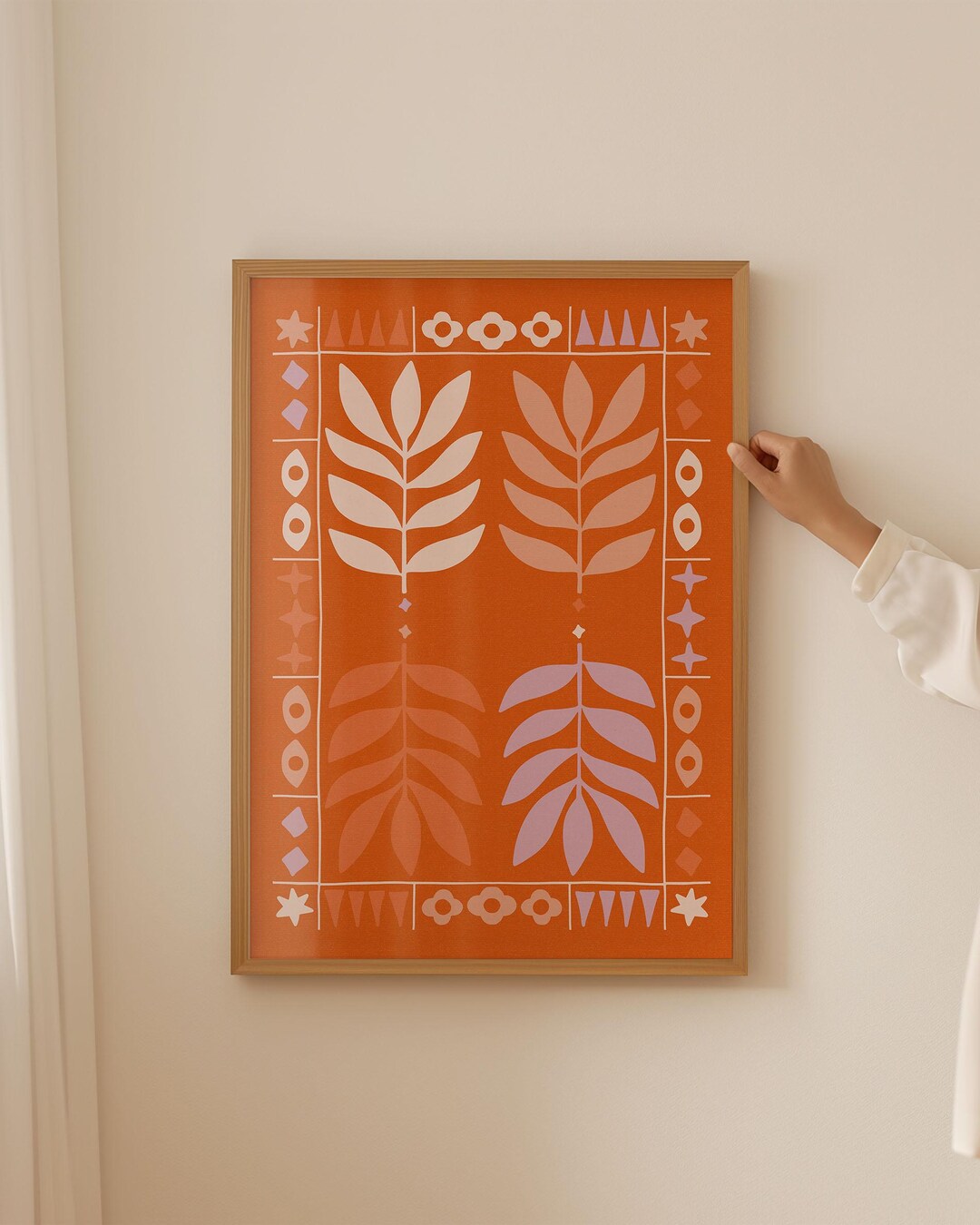 Boho Poster, Boho Illustration Wall Art, Floral Wall Art Boho, Boho Art ...