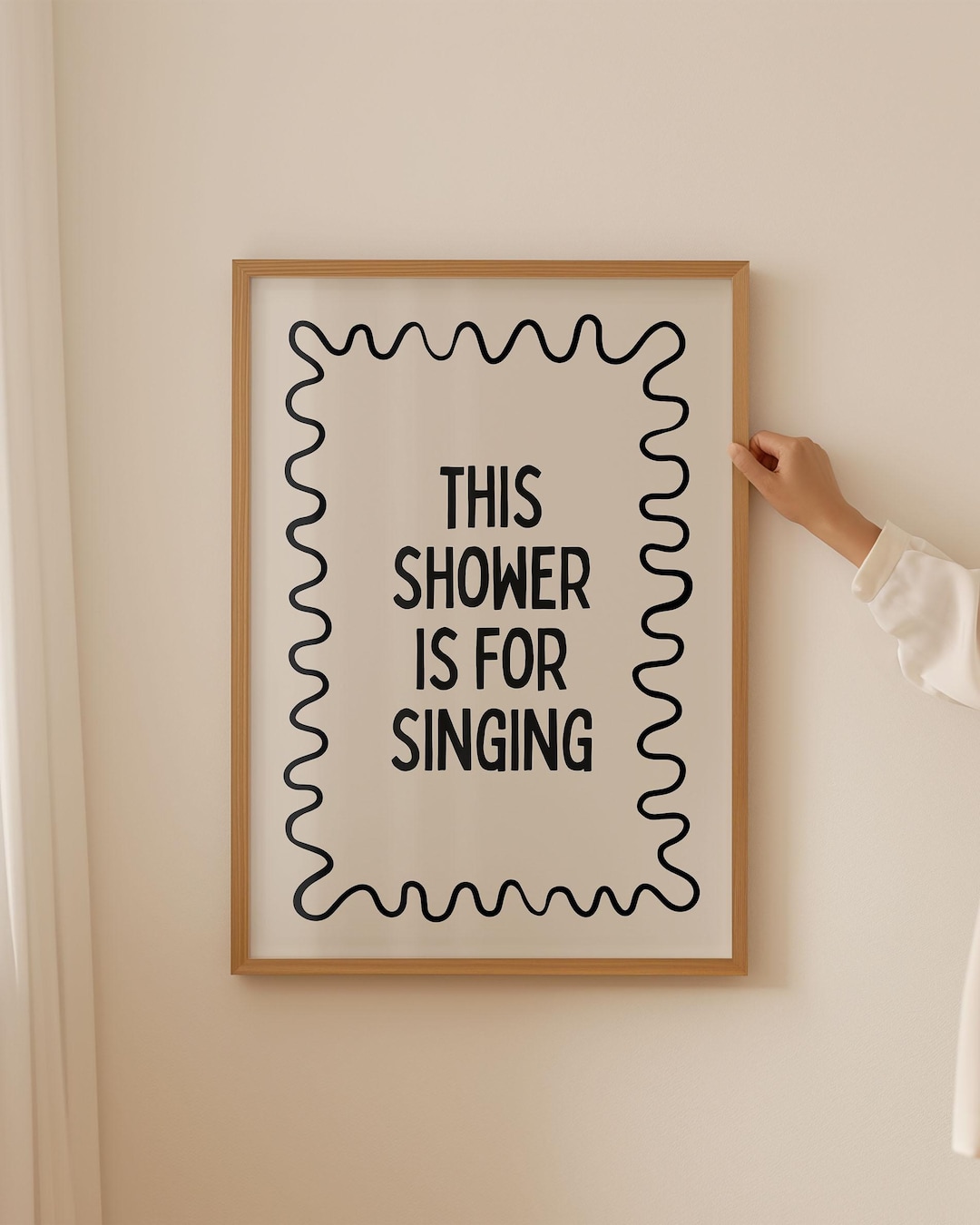 This Shower is for Singing Poster, Bathroom Wall Art, Retro Bathroom ...