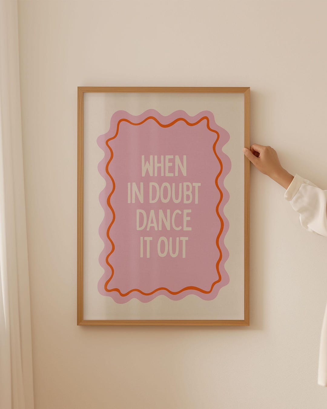 When in Doubt Dance It Out Poster, Positive Wall Art, Typography Poster ...