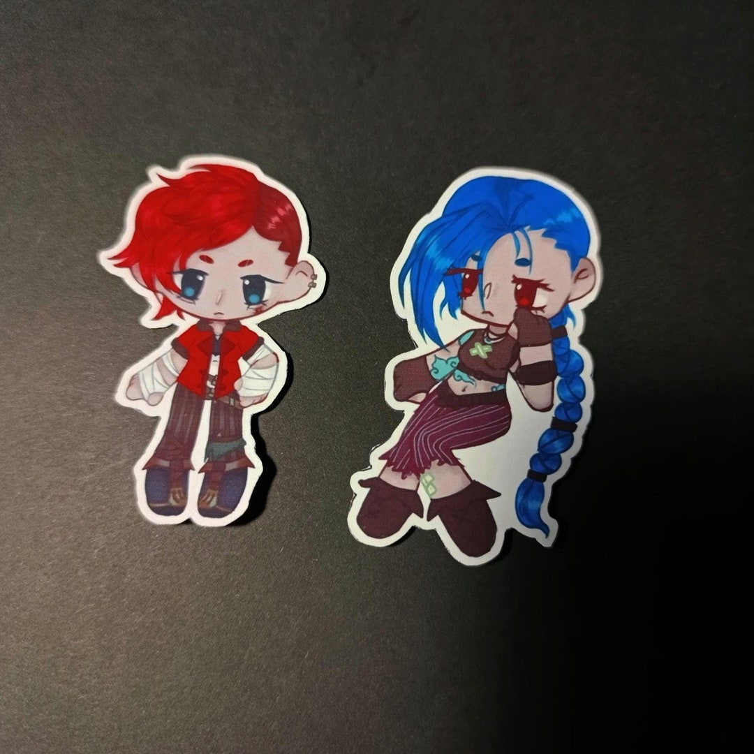 Arcane Vi Jinx Sticker Chibi Glossy Decal Set of 2 - Etsy