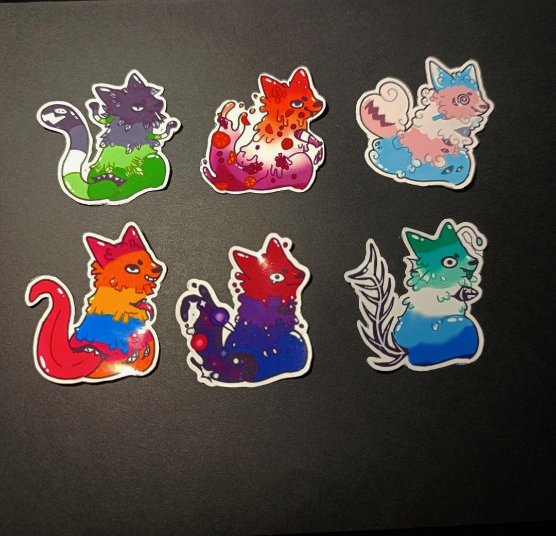 Pride Stickers Furry Silly LGBTQ Pansexual Lesbian Aromantic ...