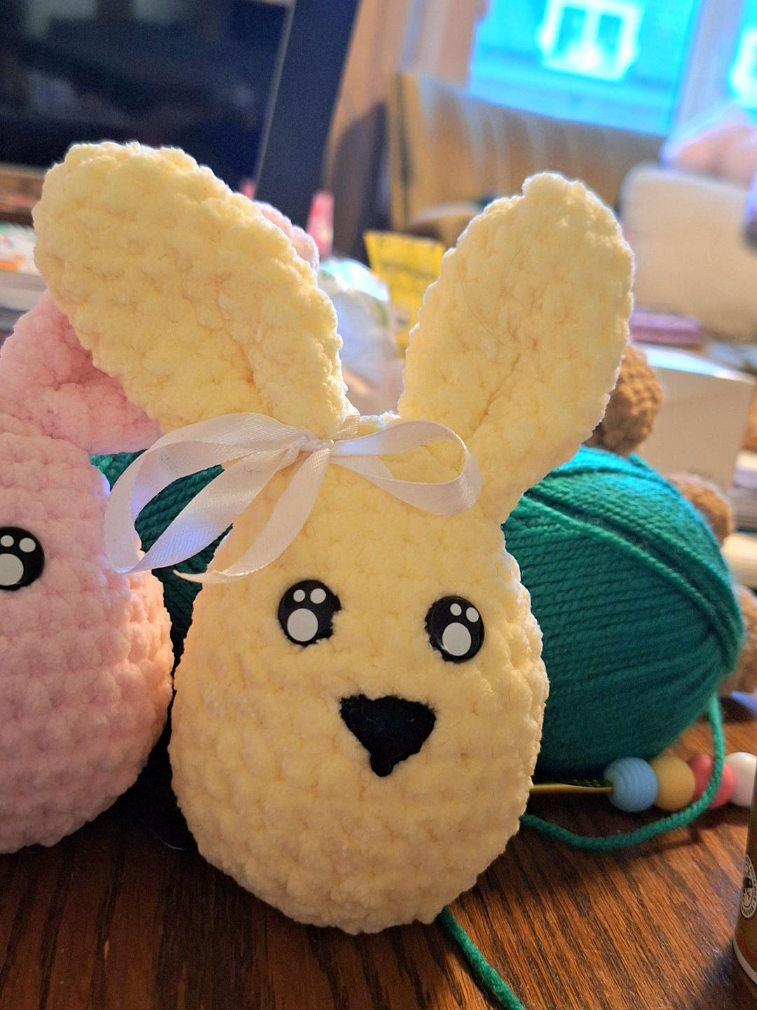 Easter Bunny, Crocheted Easter Bunny Egg With Satin Ribbon. Amigurumi ...