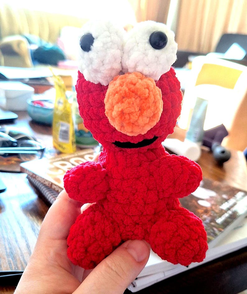 Elmo Crochet Pattern, Elmo Plushie Pattern. Sesame Street Amigurumi ...