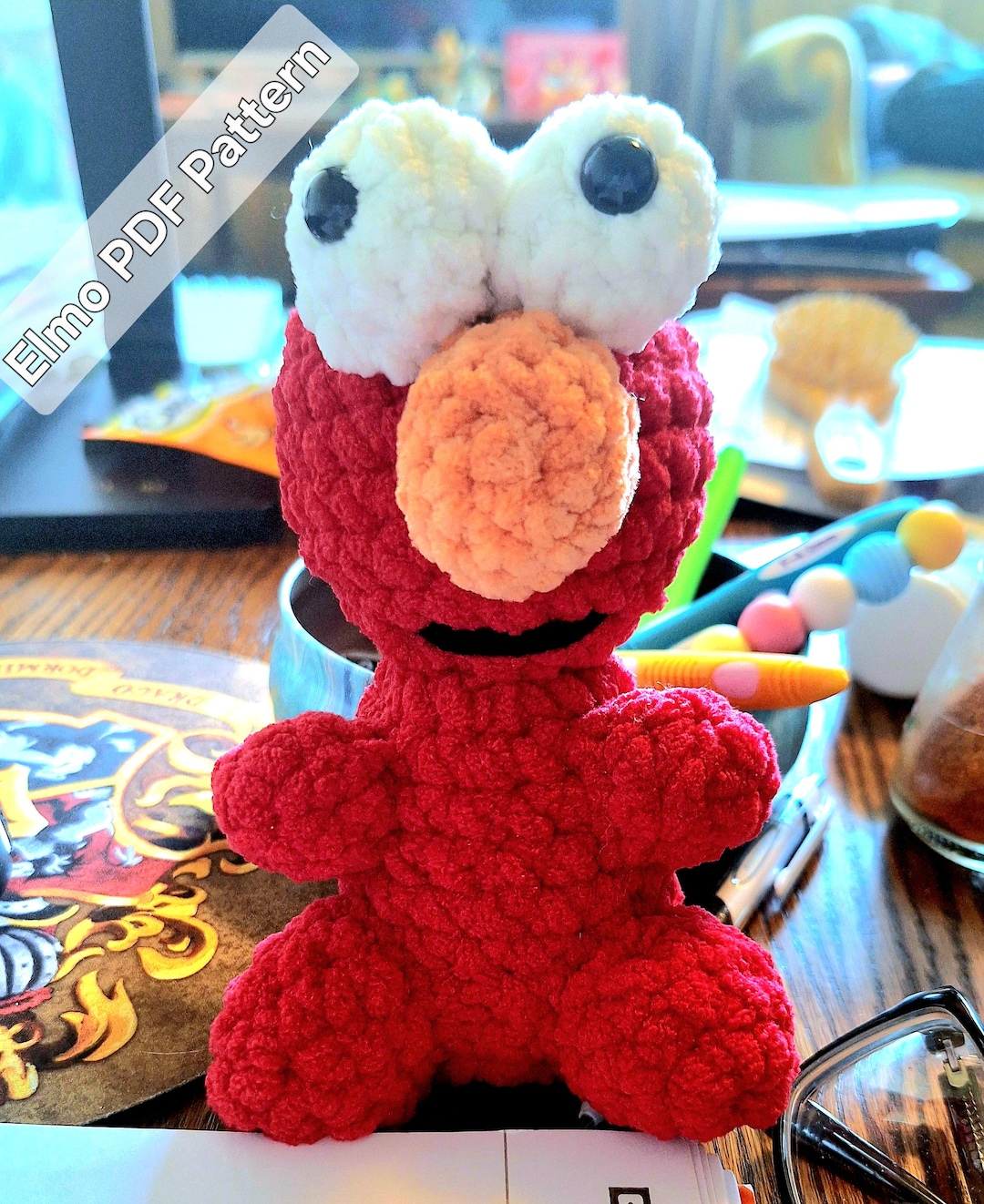 Elmo Crochet Pattern, Elmo Plushie Pattern. Sesame Street Amigurumi ...