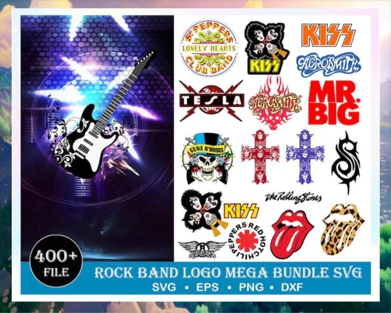 400 Rock Brand Logo SVG, Rock Band Svg, Bundle Rock Band - Etsy