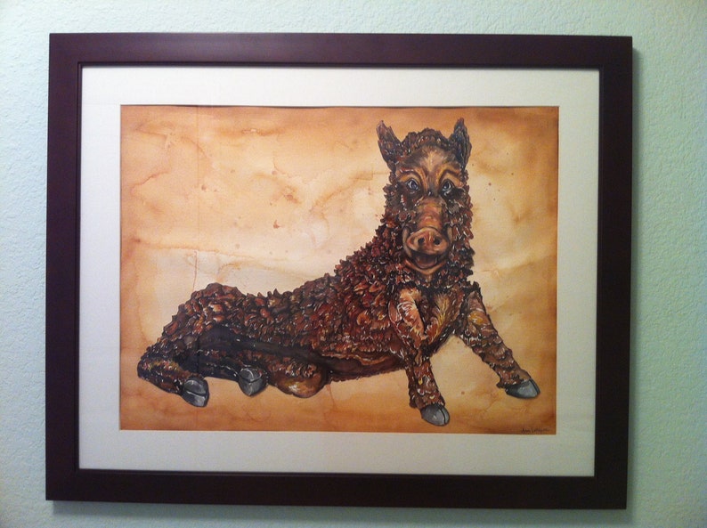 Arkansas Razorback Painting 18x24 Watercolor Print - Etsy