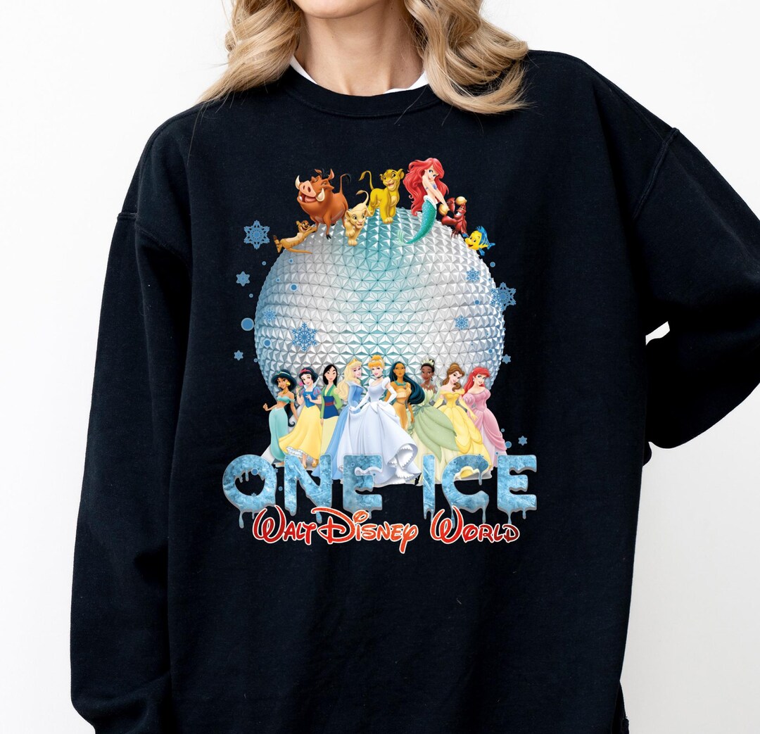 Disney on Ice Sweatshirt, Princess Winter Season Hoodie, Epcot Ice ...