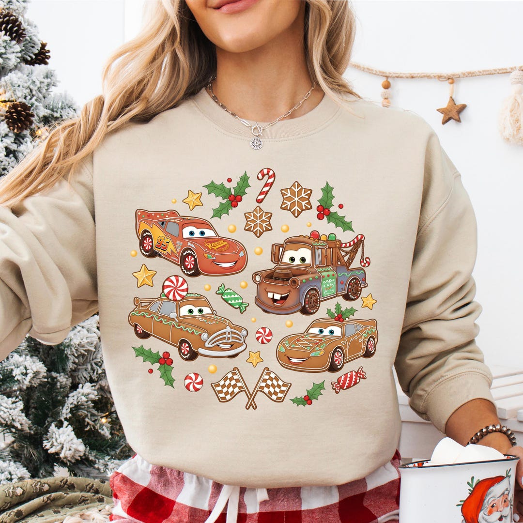 Christmas Disney Cars Shirt, Mcqueen & Tow Mater Sweatshirt, Holiday ...