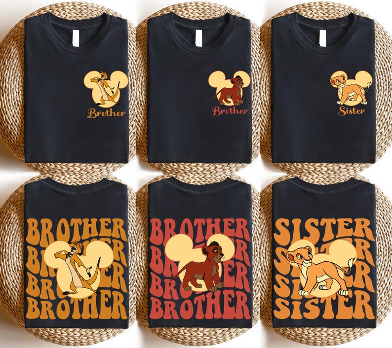 Disney Lion King Family Shirt, Mama and Dada Matching T-shirt, Mufasa ...