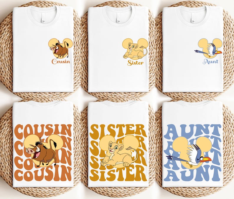 Disney Lion King Family Shirt, Mama and Dada Matching T-shirt, Mufasa ...