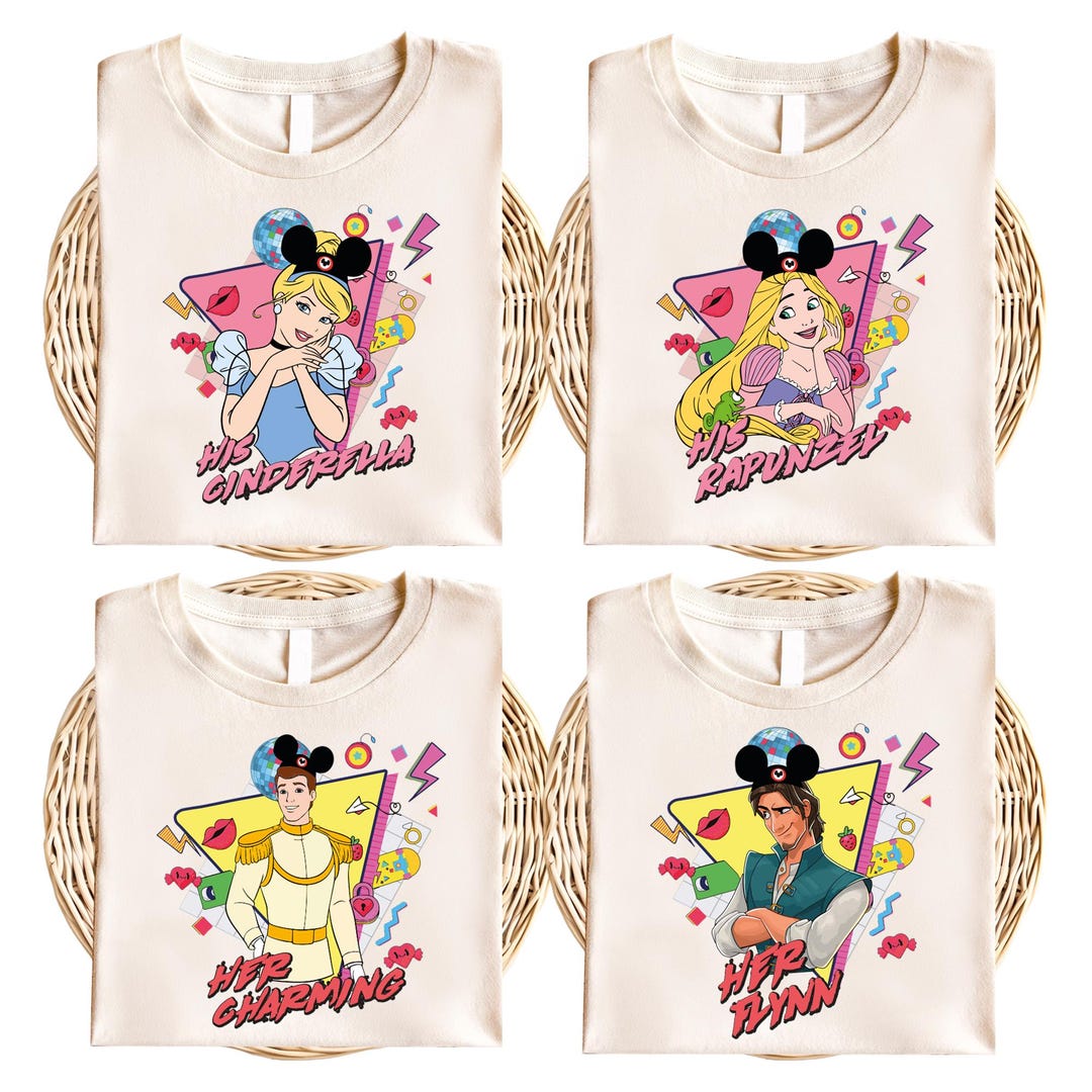 Princess and Prince Love Matching Shirt, Retro Disney His and Hers ...