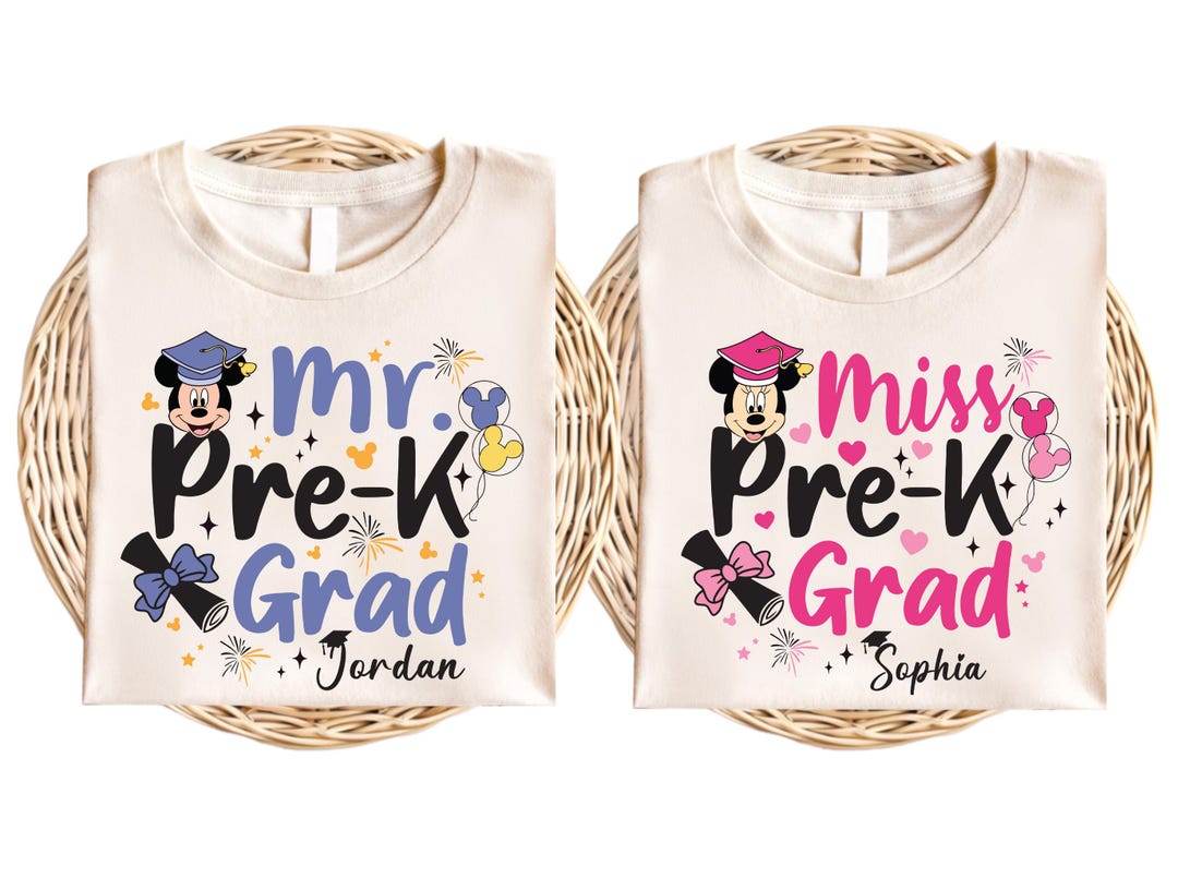 Minnie & Mickey Pre-k Grad Shirt, Custom Disney Pre-k Graduate Shirt ...