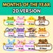 Cute Days & Months Decor Pack | 2D and 3D Wall and Bulletin Board Kit ...