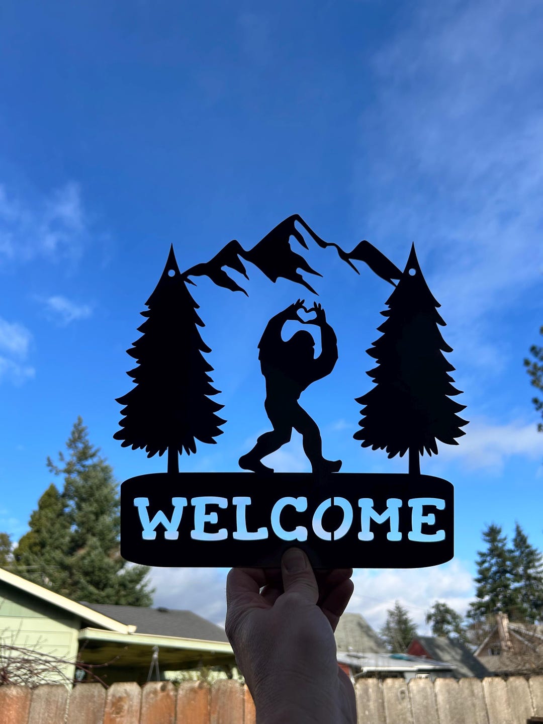 Bigfoot/ Sasquatch Welcome Metal Sign - Etsy