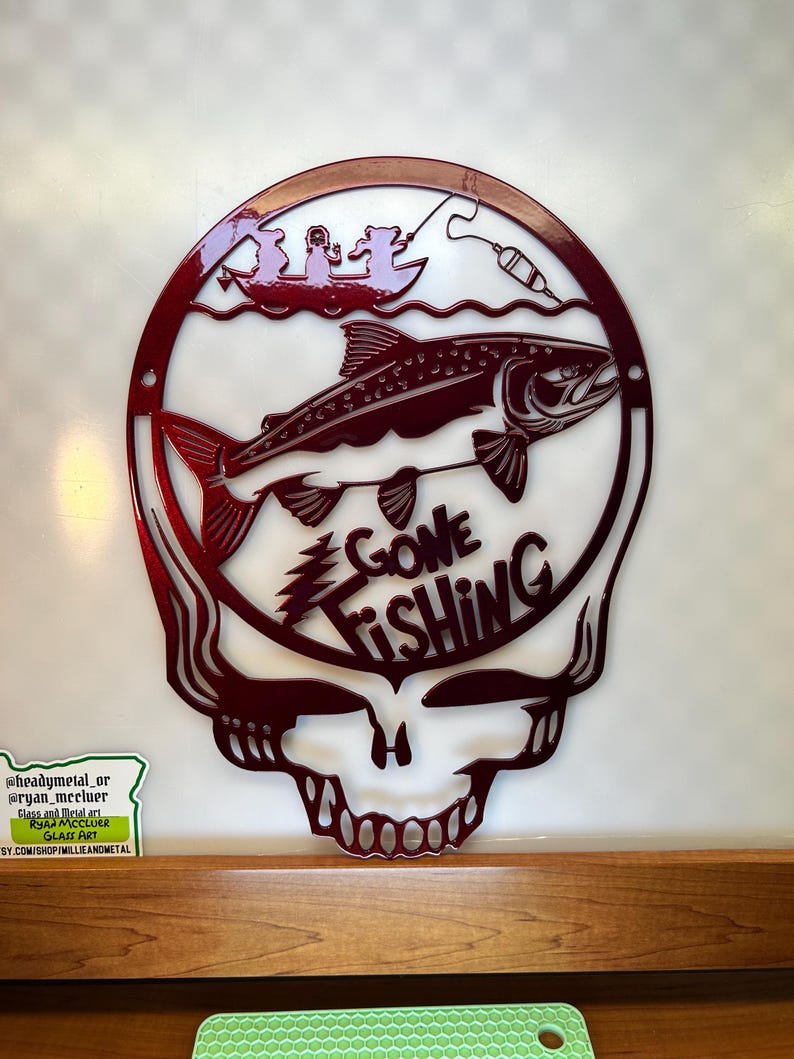 Grateful Dead SYF Gone Fishing Jerry Bears and Chinook Salmon - Etsy