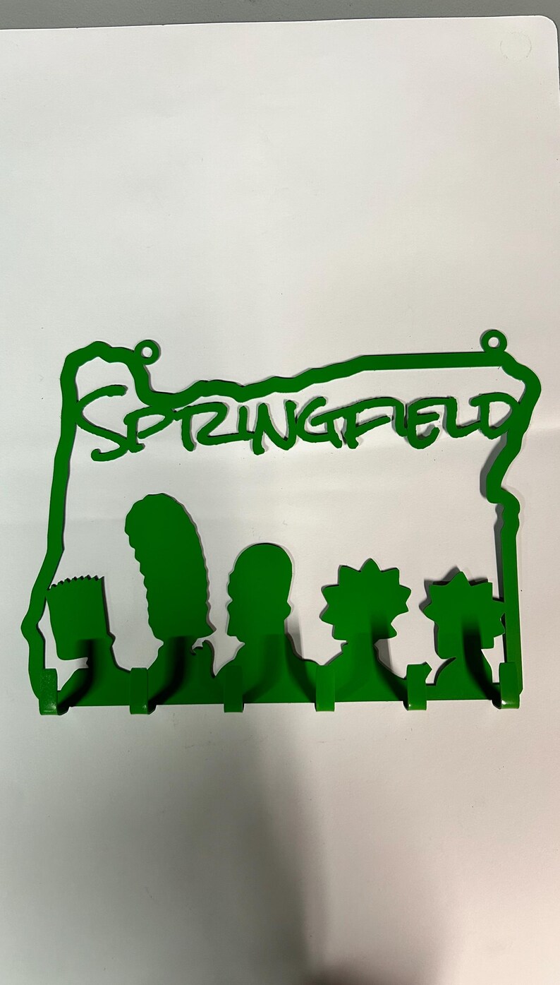 10” Steel Simpsons Key Hanger. 2 Designs! - Etsy