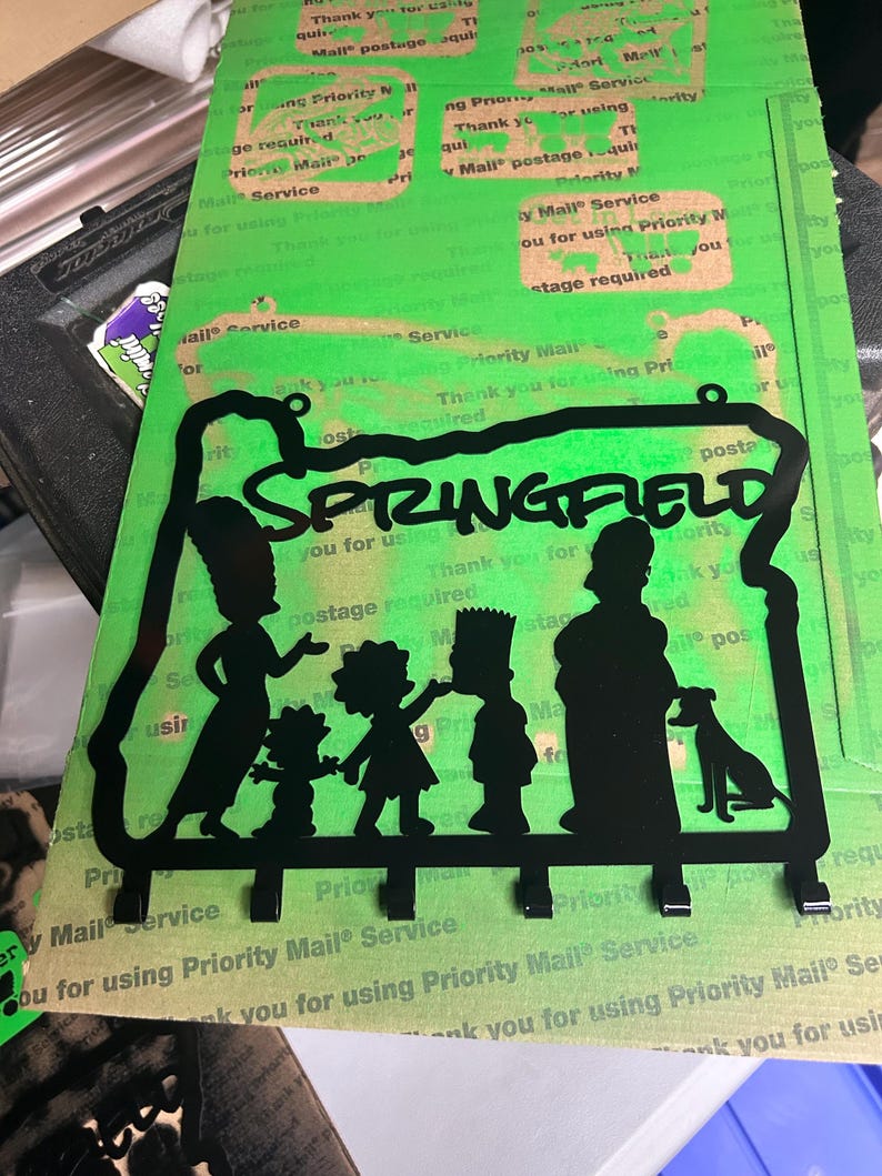 10” Steel Simpsons Key Hanger. 2 Designs! - Etsy