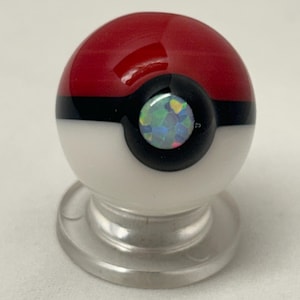 Hand Made Glass Pokeball Marble - Etsy
