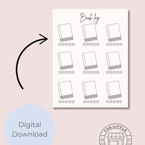 Printable Book Log Tracker - Reading List Template, Book Review Chart ...