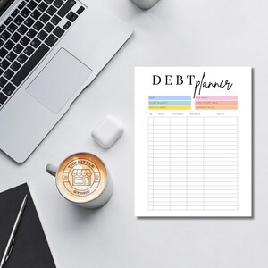 Printable Debt Planner - Debt Payoff Tracker, Budget Management ...