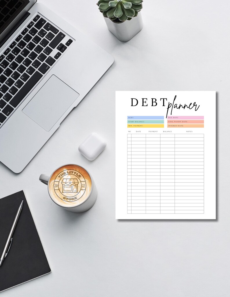 Printable Debt Planner - Debt Payoff Tracker, Budget Management ...