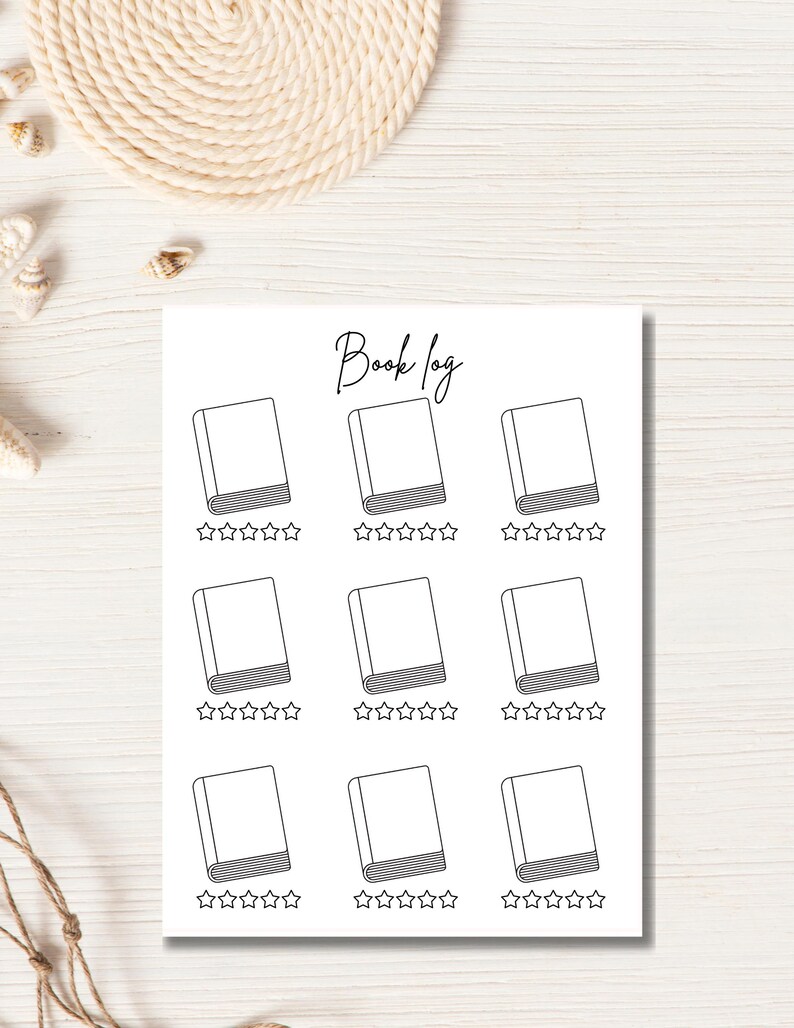 Printable Book Log Tracker - Reading List Template, Book Review Chart ...