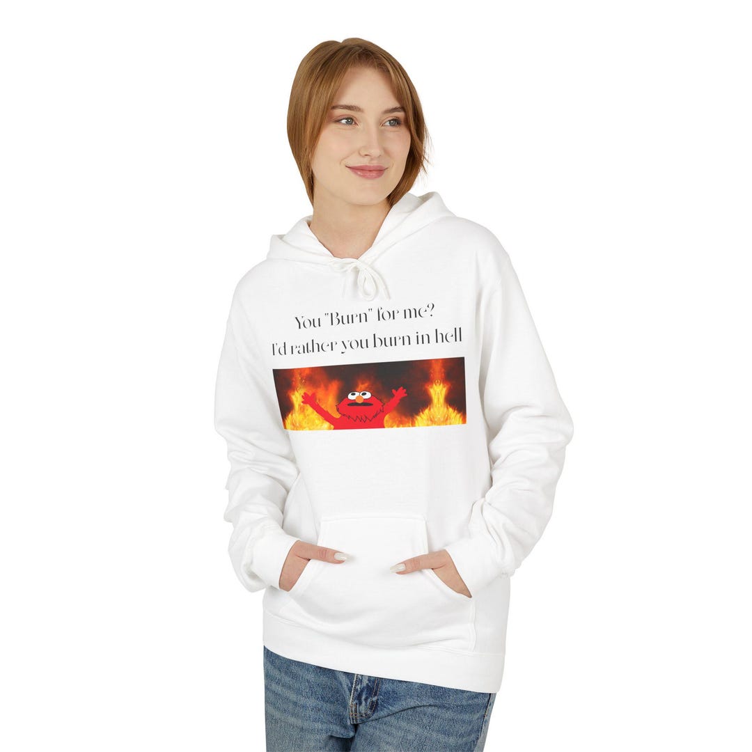 Funny Elmo Hoodie, Sesame Street Sweatshirt, Novelty Cartoon Pullover ...