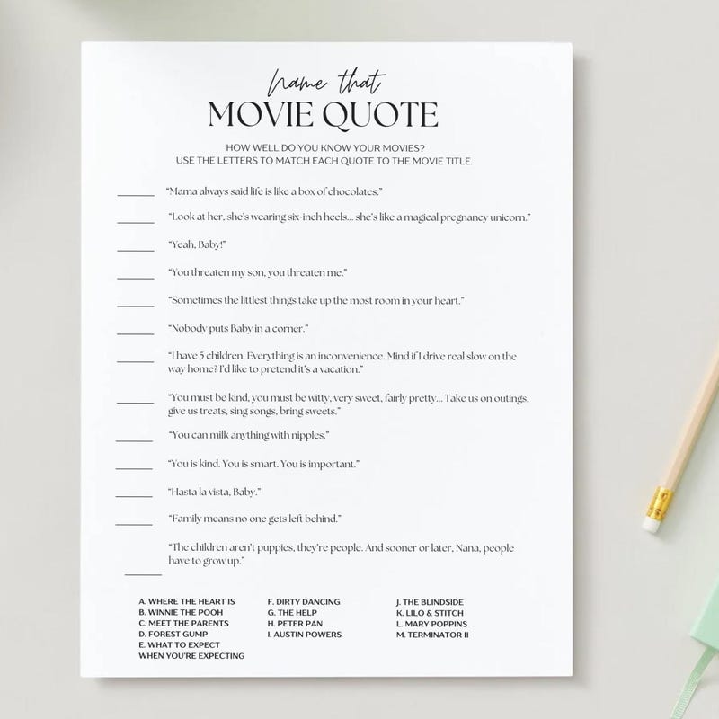 Movie Quotes - Etsy
