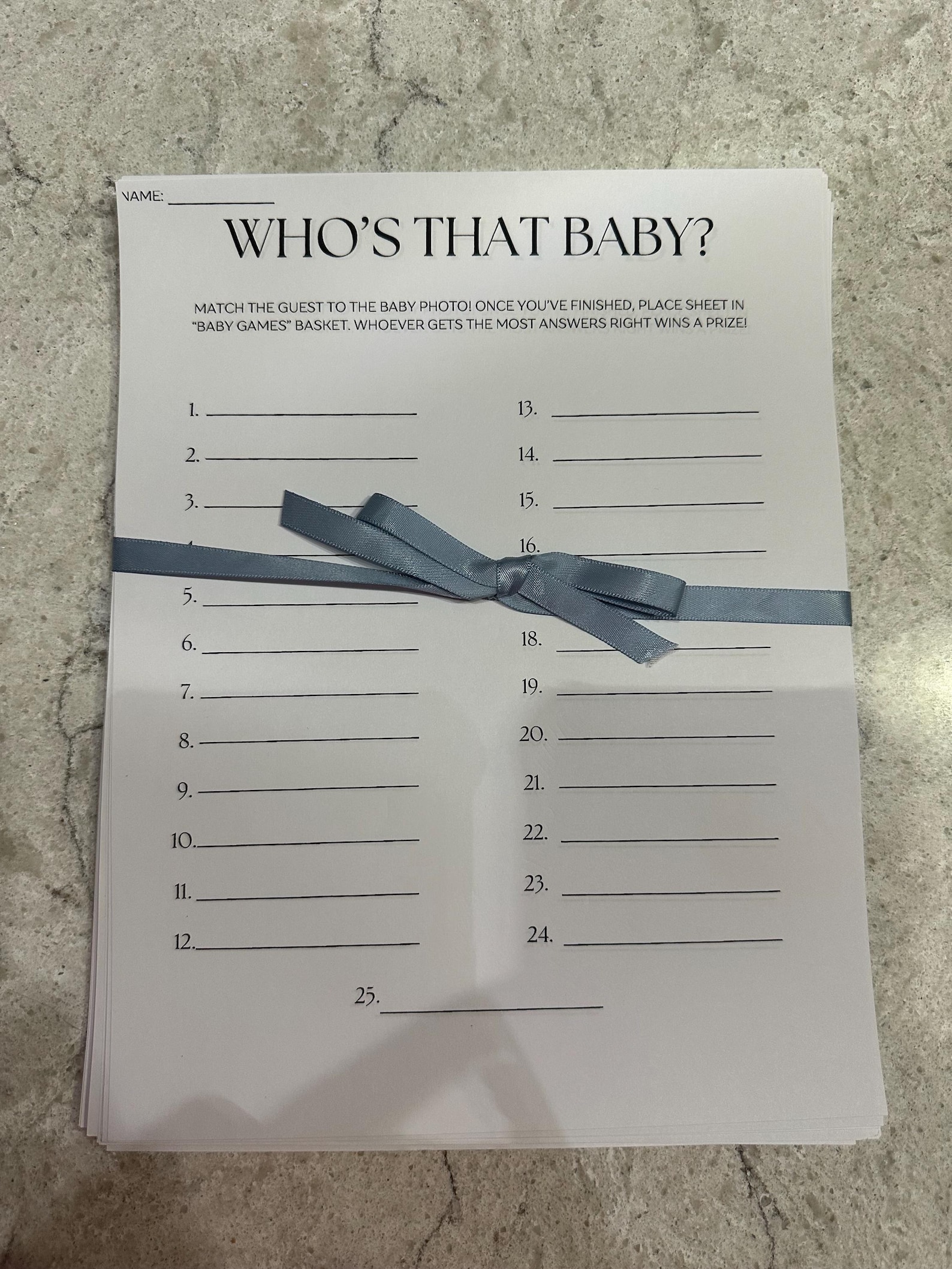 WHO'S THAT BABY? Baby Shower Game, Editable Template! - Etsy