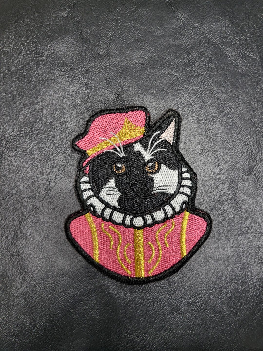 Nachos Tuxedo Black and White Cat Medieval Embroidered Patch - Etsy