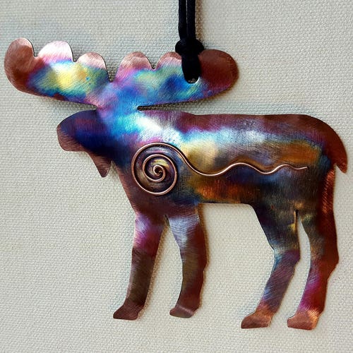 Handcrafted Copper Moose Ornament - Etsy
