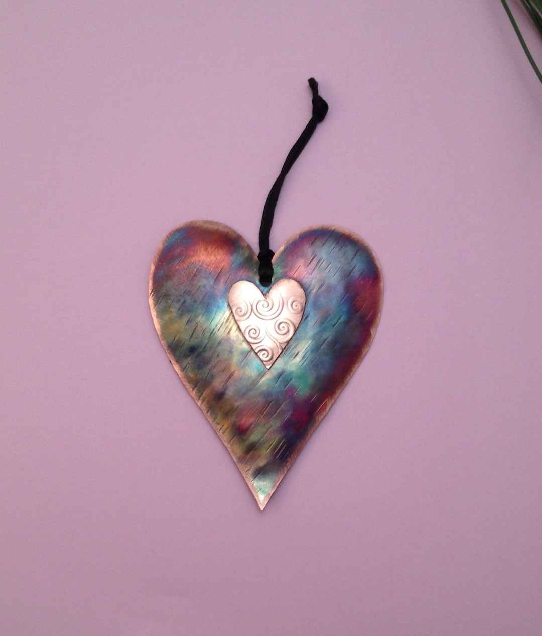 Handcrafted Copper Heart Ornament, Love, Friendship, Wedding ...
