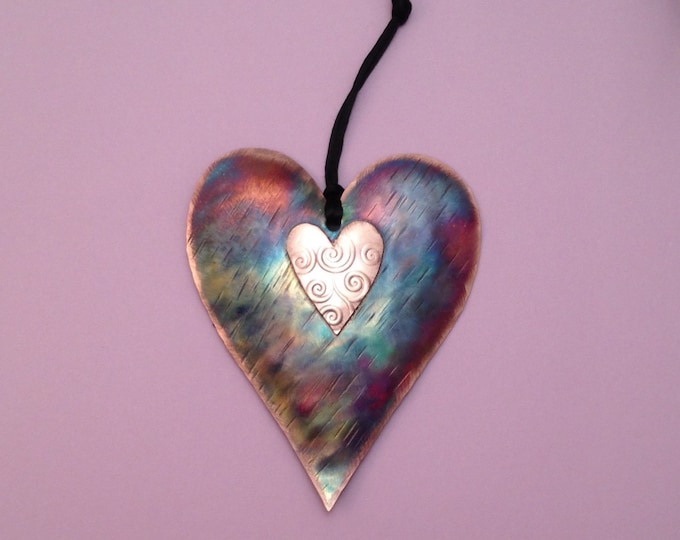 Handcrafted Copper Heart Ornament Love Friendship Wedding - Etsy