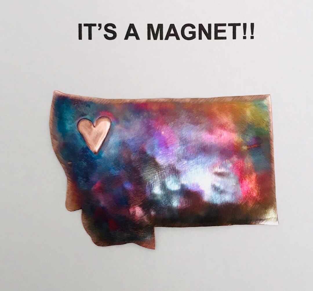 Nuevo imán de cobre quemado de Montana - Etsy España