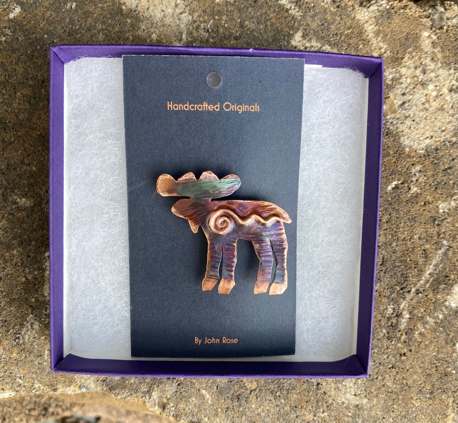 Handcrafted Copper Moose Pin - Etsy