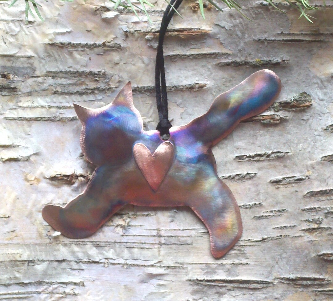 Copper Kitty Ornament - Etsy