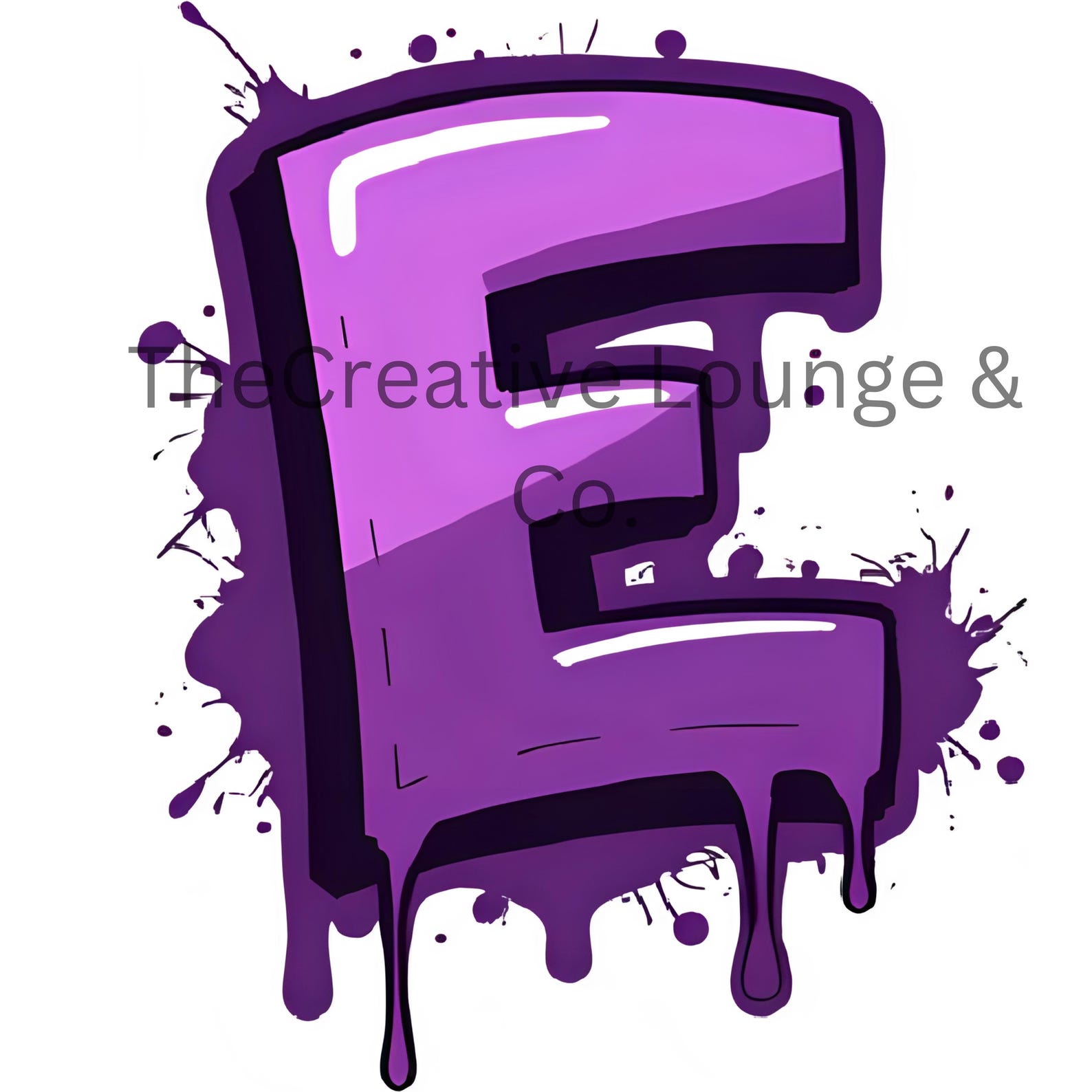 Bubble Letter E PNG SVG JPG – Retro Graffiti Font Clipart, Letter ...
