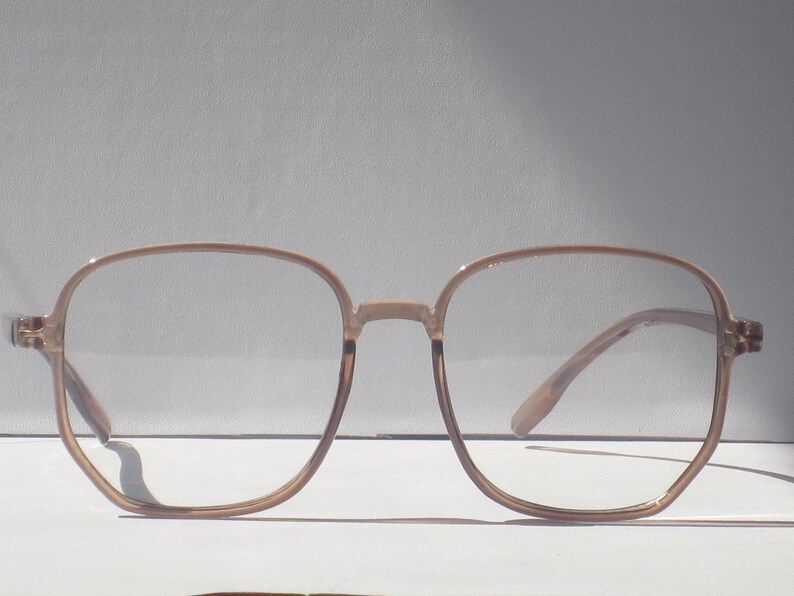 Amber Spectacles Clear Lens Glasses| Big Frame Glasses| Square Frame ...