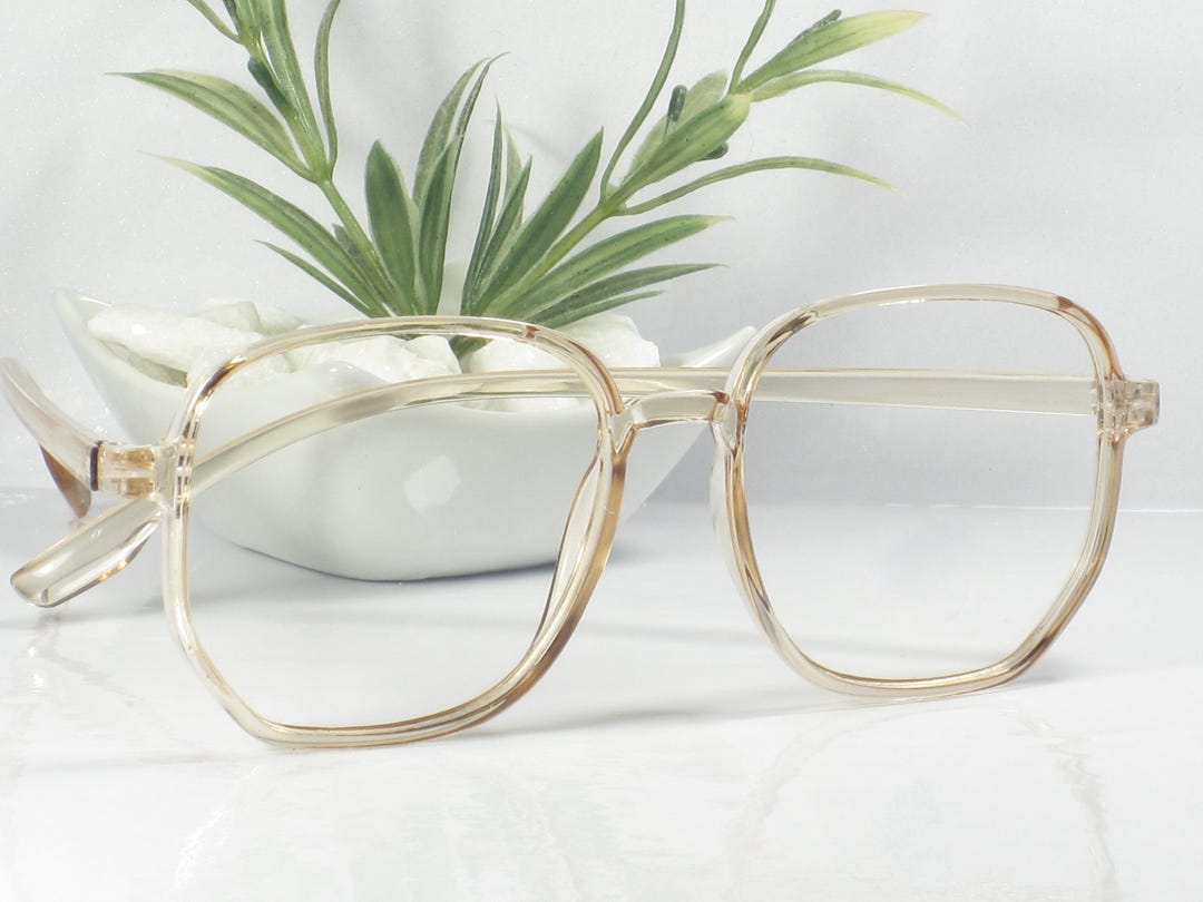 Vintage Style Amber Colored Blue Light Glasses-60mm Lens- Lightweight ...