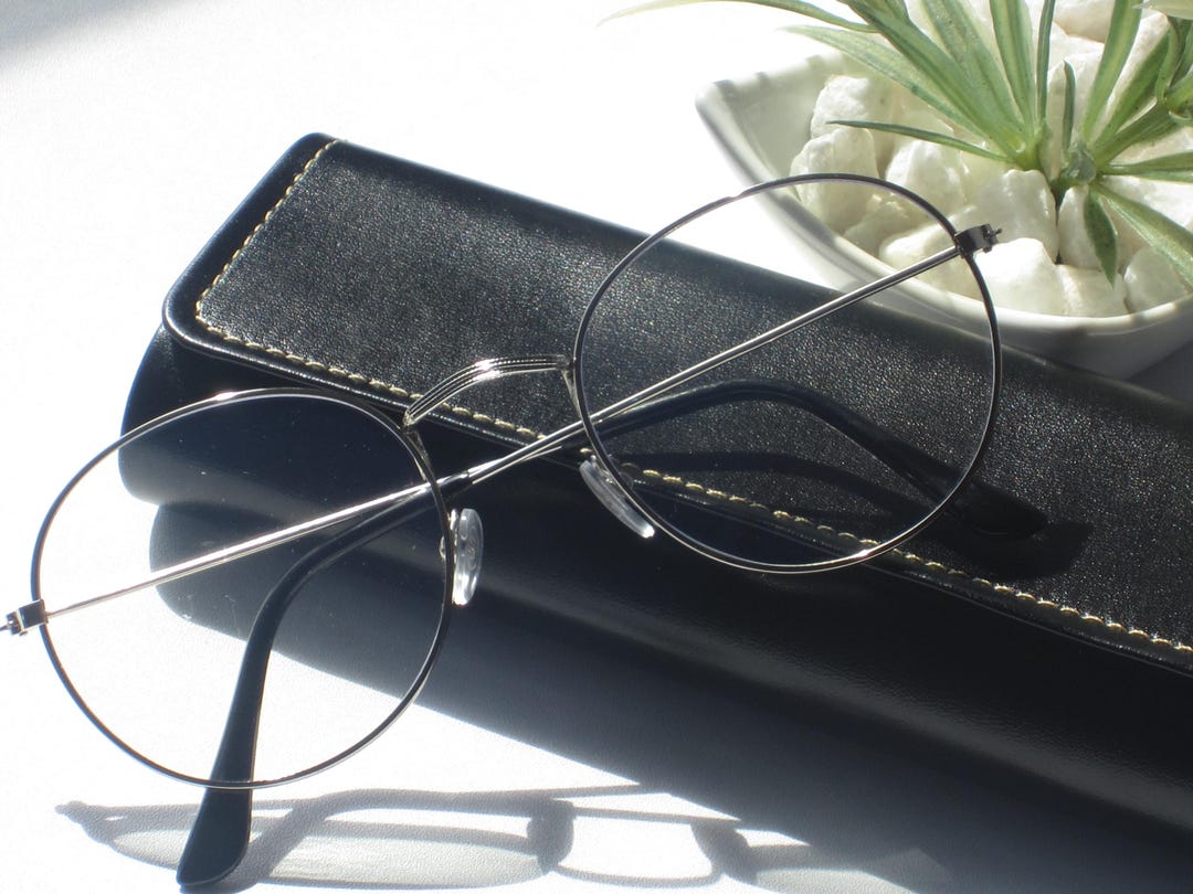 Silver Blue Light Blocking Glasses Metal Frame Spectacles| Oval Shaped ...