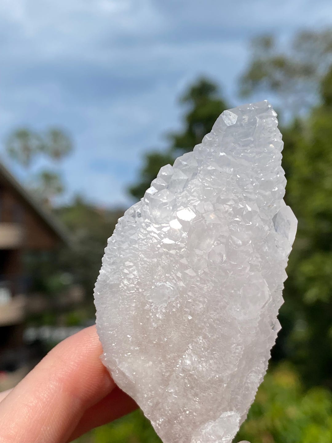 Feather Calcite Crystal Pearl White High Luster Gemmy Mineral Specimen ...