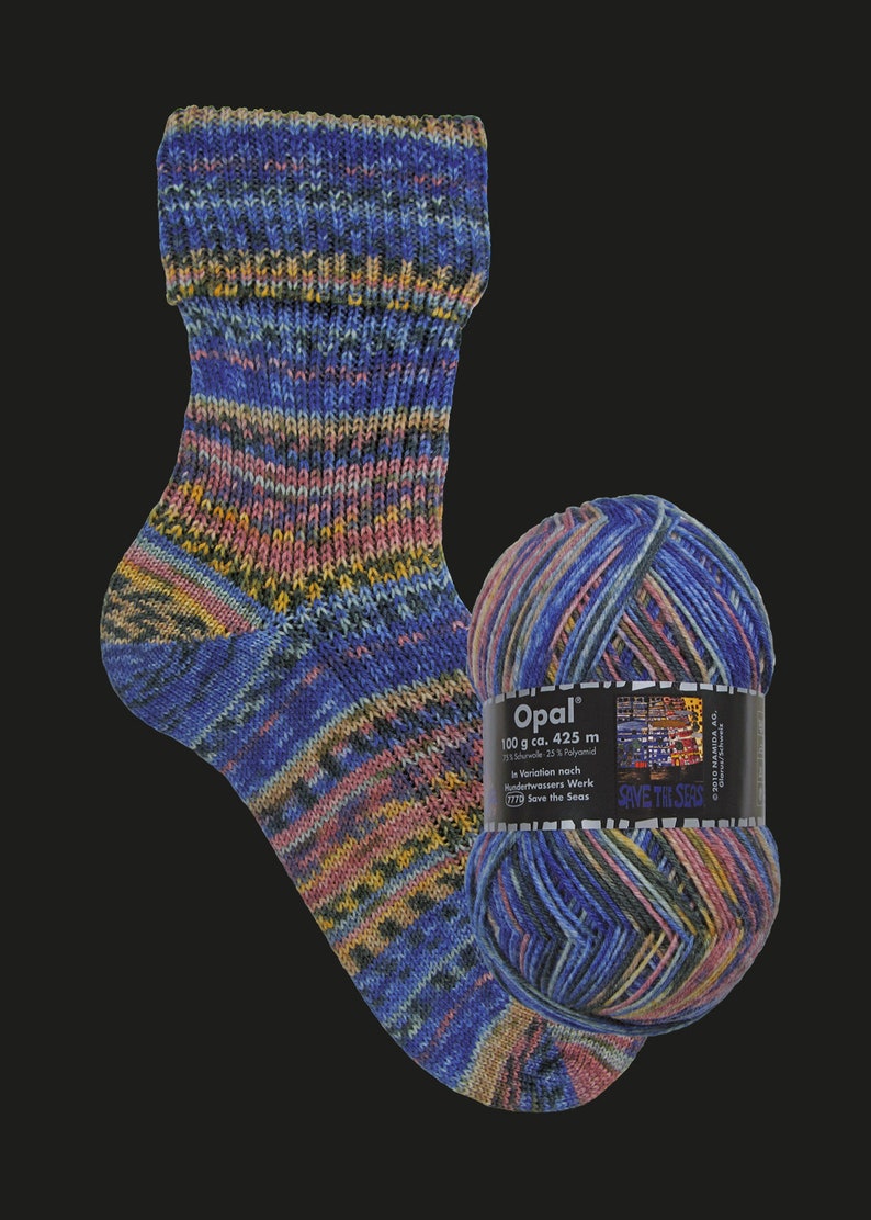Opal Sock Yarn Hundertwasser, 100g/465yds, 3207 FREE Shipping any Two - Etsy