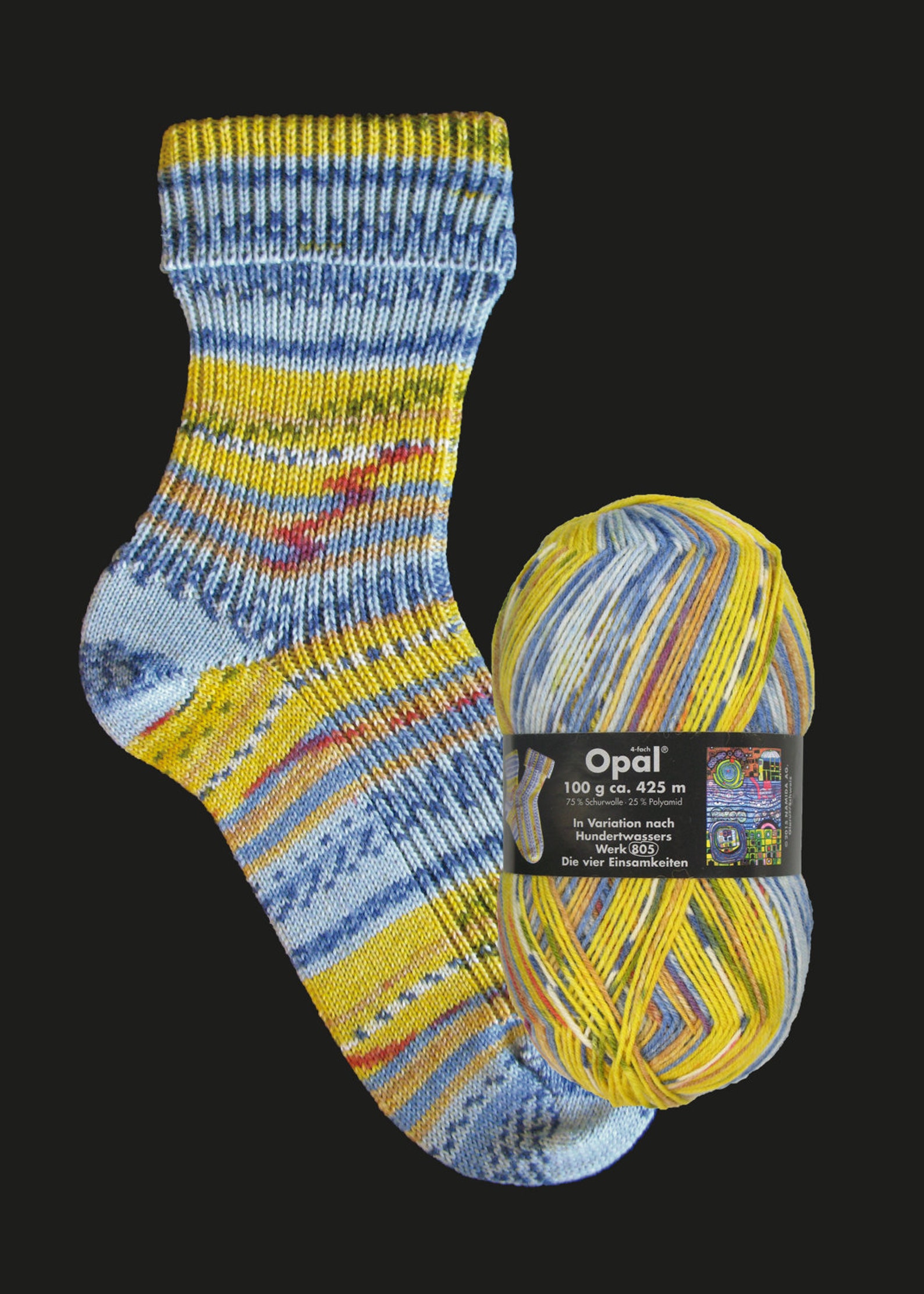 Opal Sock Yarn Hundertwasser 100g/465yds 2105 - Etsy