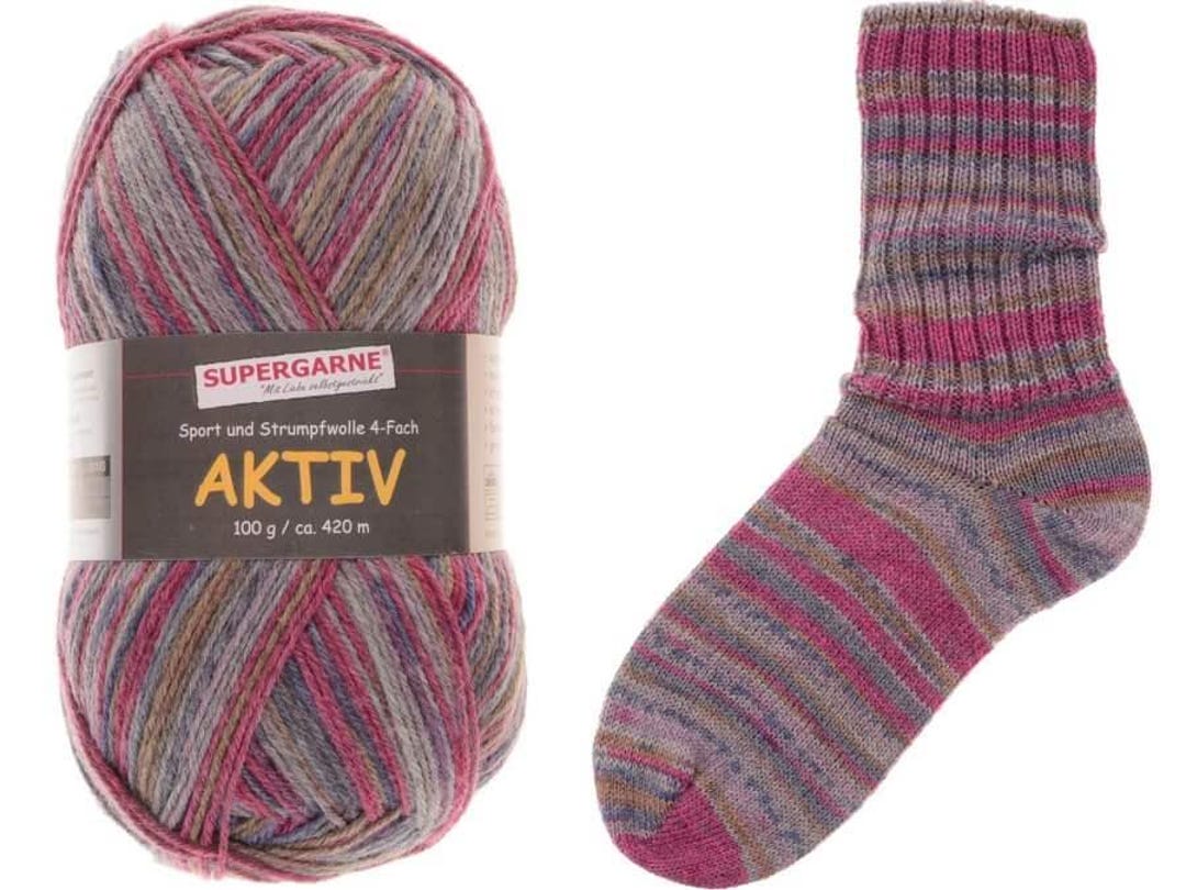 Supergarne Sock Yarn Aktiv 4-ply Superwash 100g/459yd Cloudy #301-10 FREE Shipping (any Two+) - Etsy